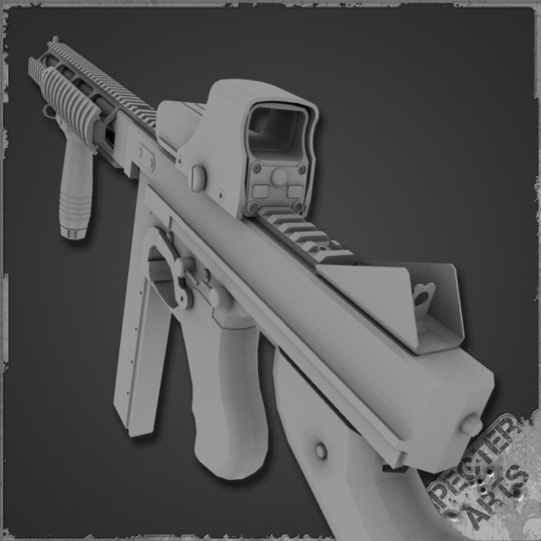 M1a1 Submachine Gun 3d Model