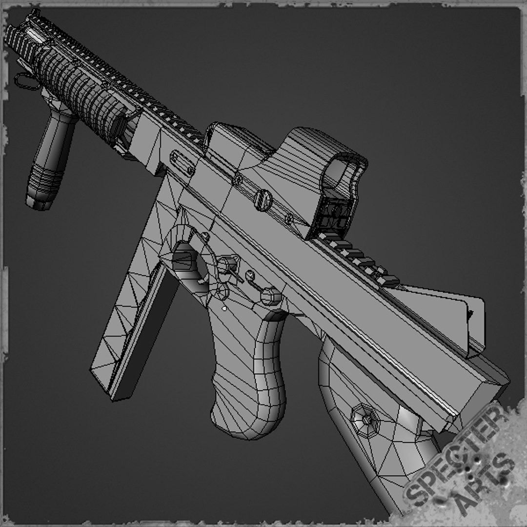 M1a1 Submachine Gun 3d Model