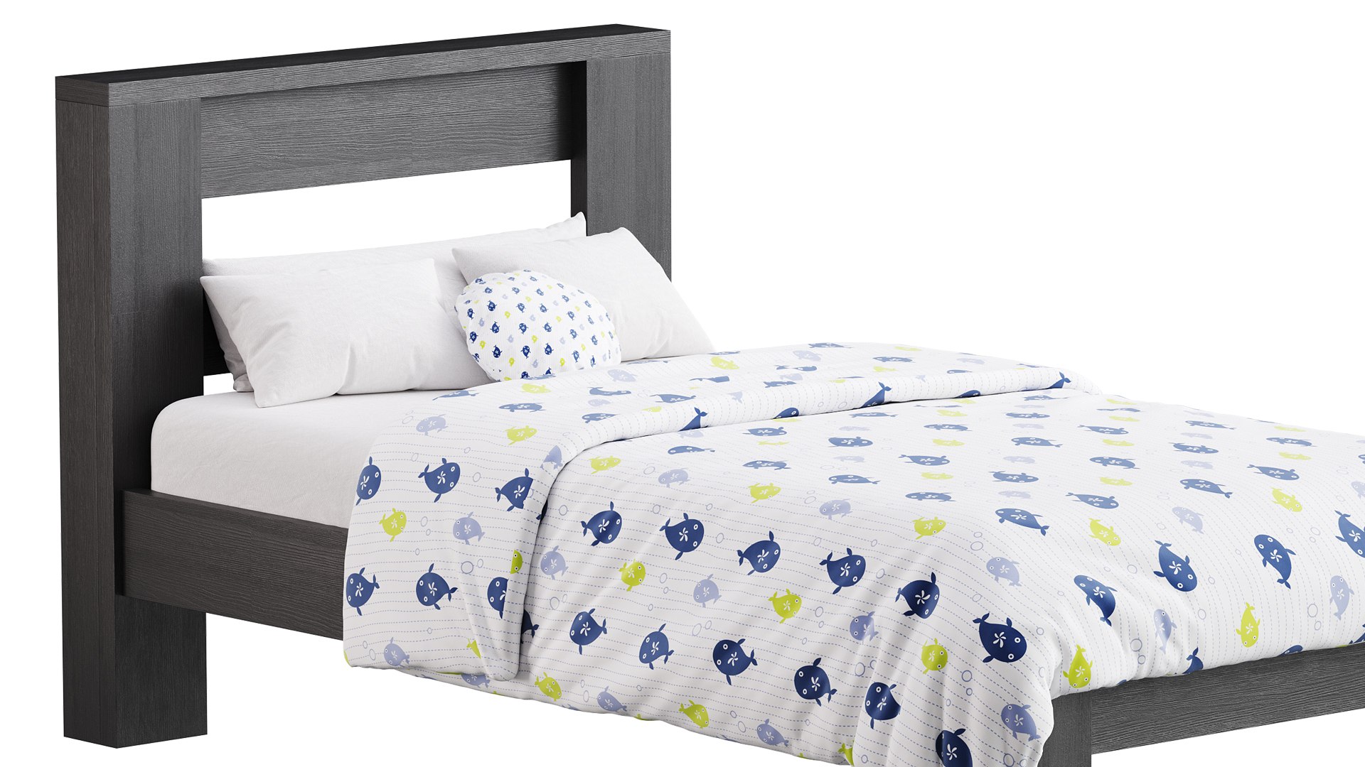 DHP Jaymee Kids Wood Platform Bed Frame 3D Model - TurboSquid 2278112