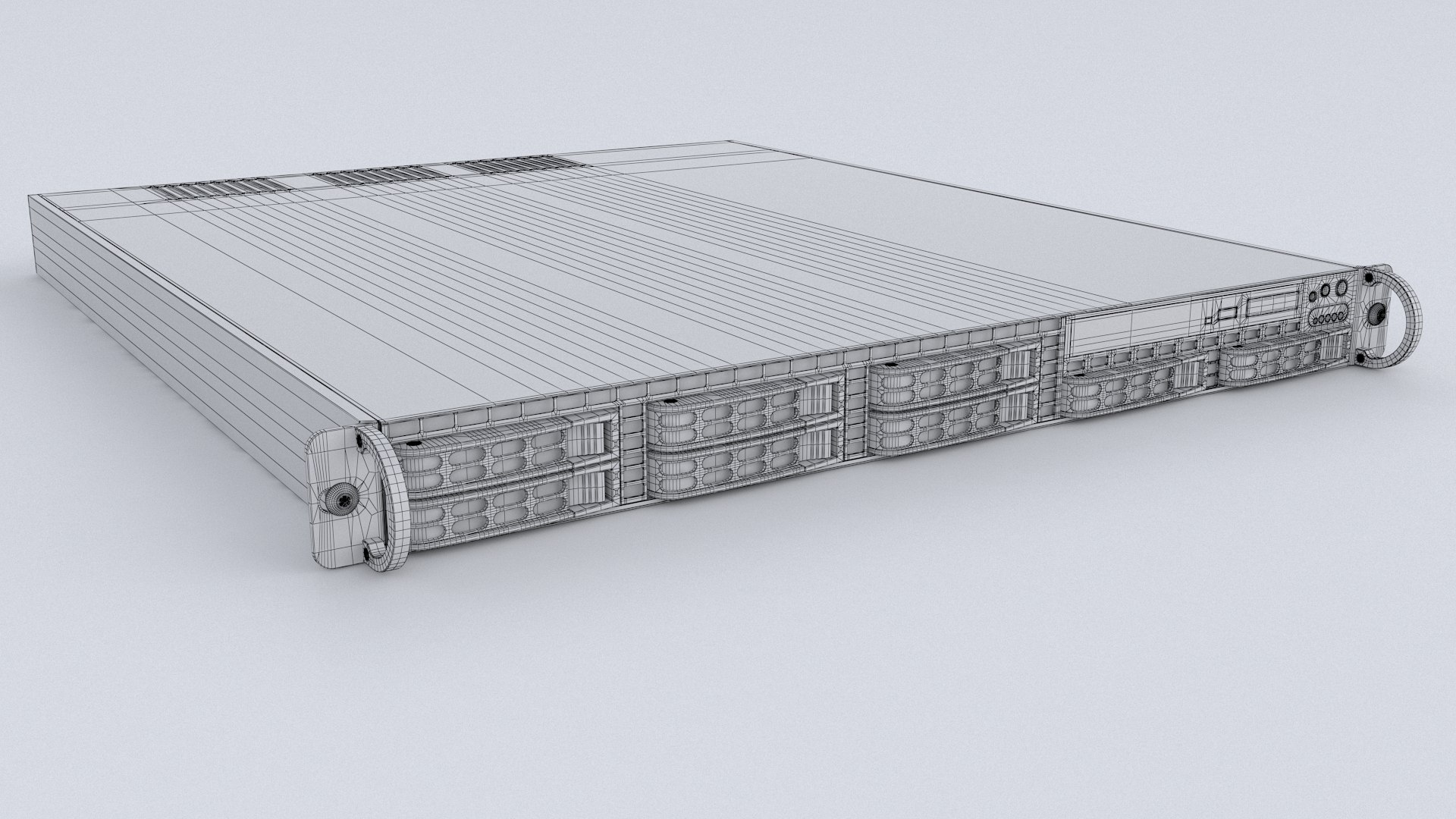 3D server 1u model - TurboSquid 1651390