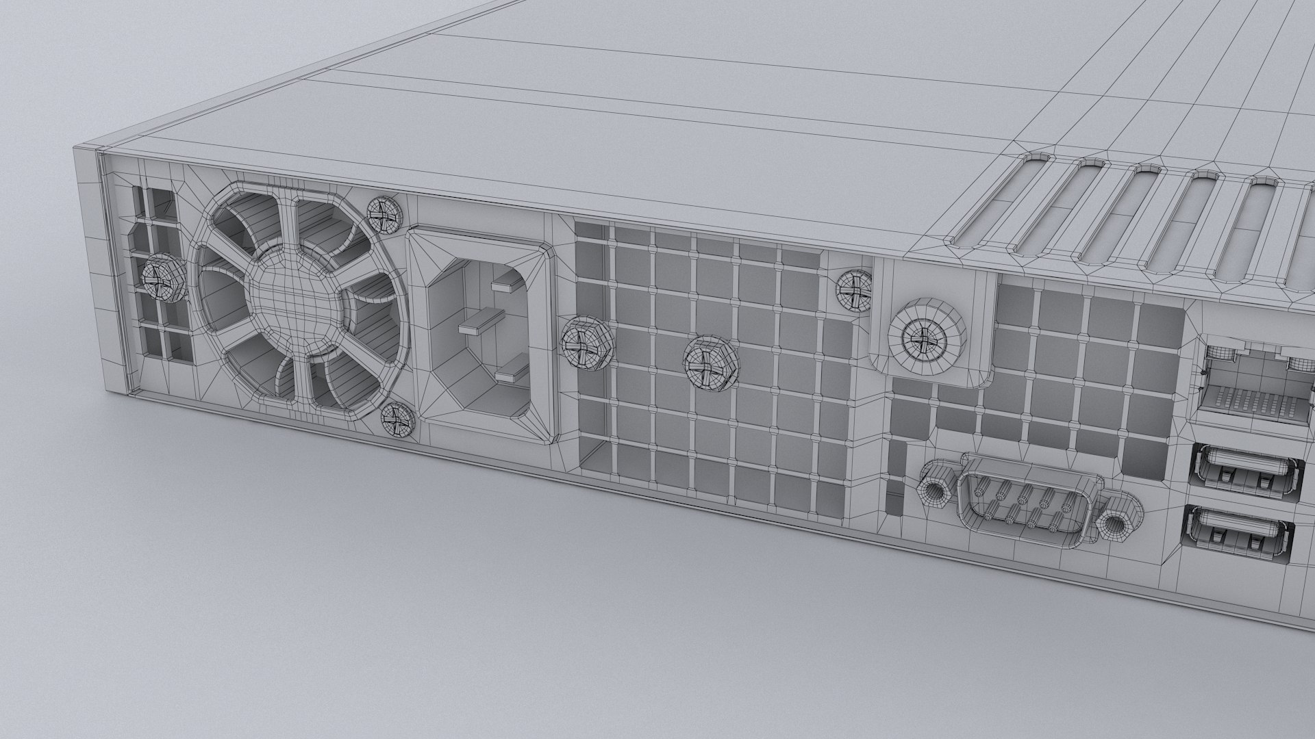 3D server 1u model - TurboSquid 1651390