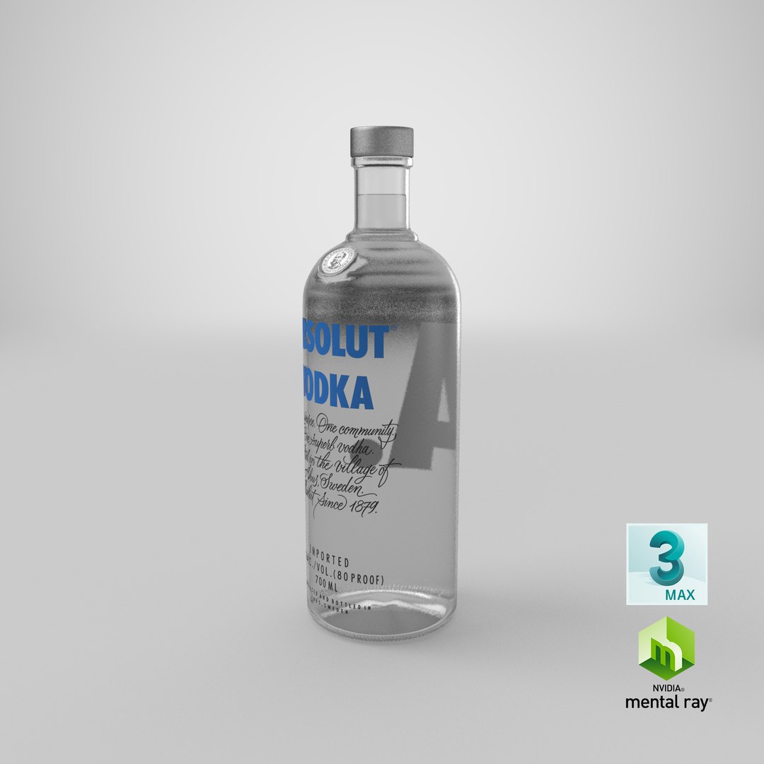 Absolut vodka 3D model - TurboSquid 1374819