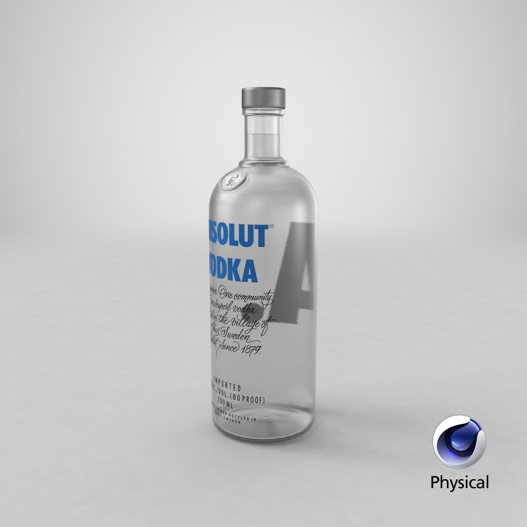 Absolut vodka 3D model - TurboSquid 1374819