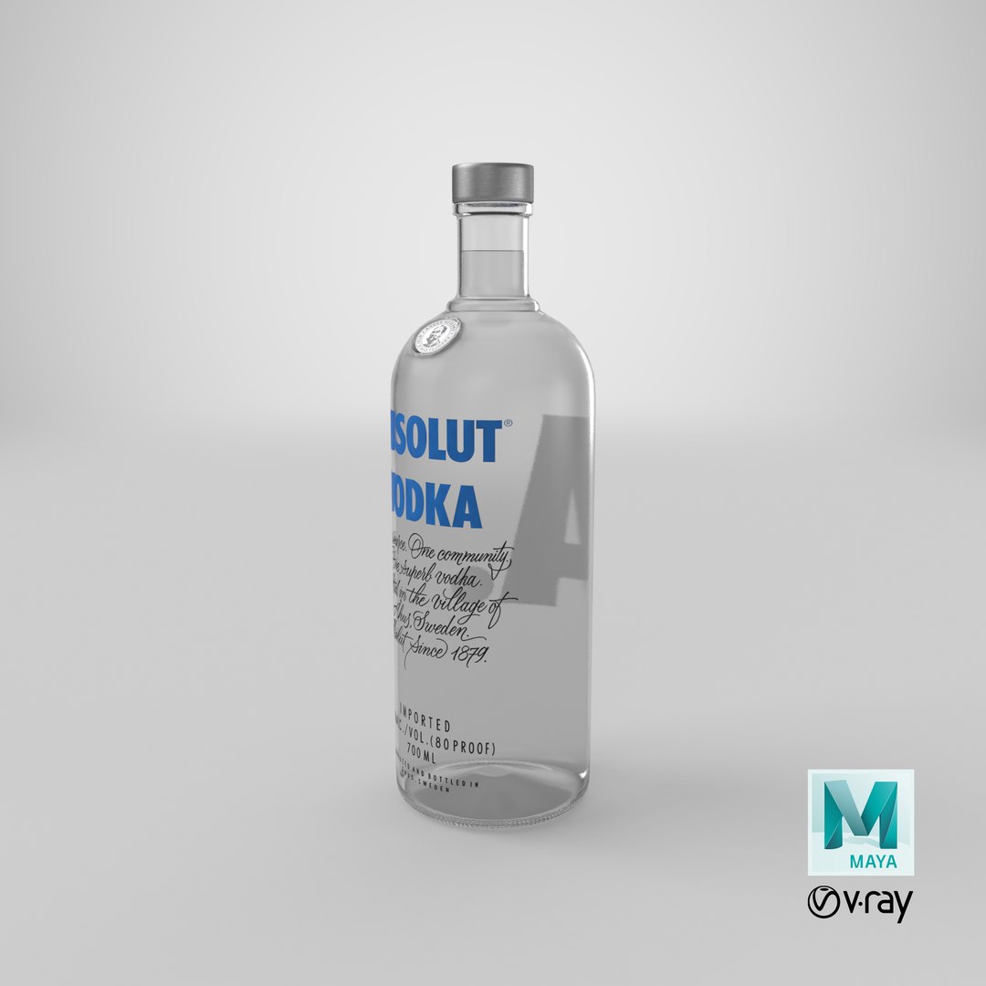 Absolut vodka 3D model - TurboSquid 1374819