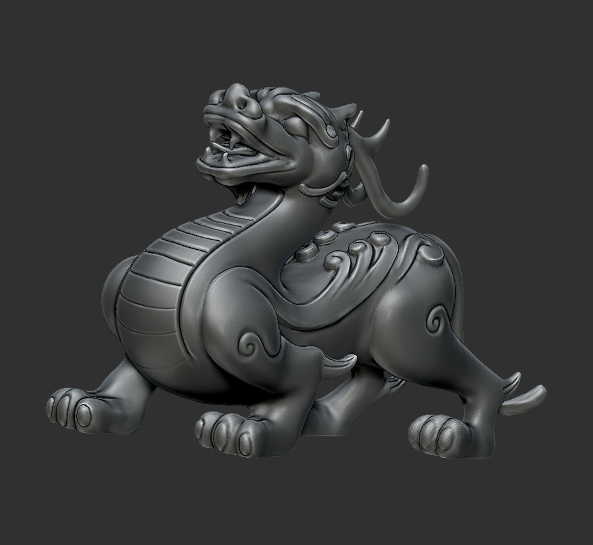 3D Ancient Pixiu Highpoly - TurboSquid 1611503