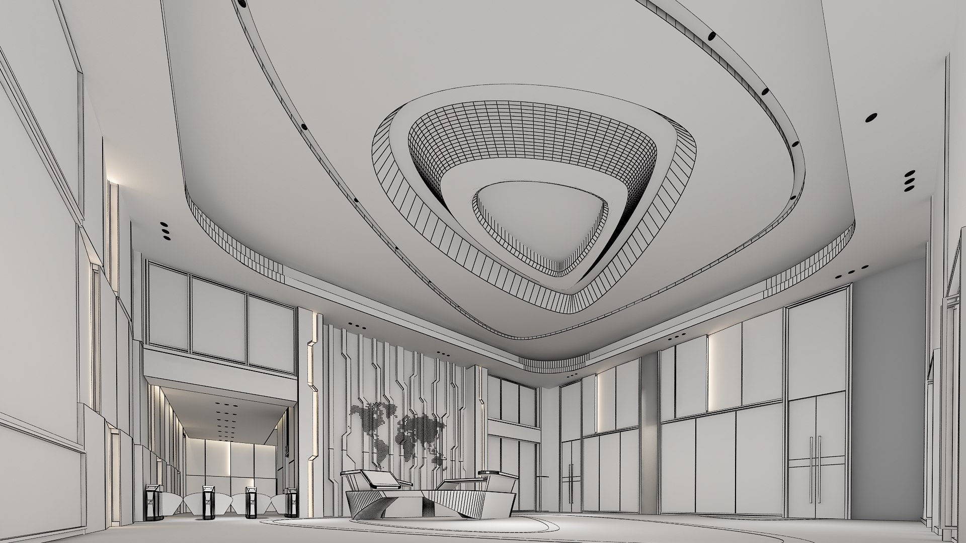 3D Model Office Lobby 22 - TurboSquid 2225373