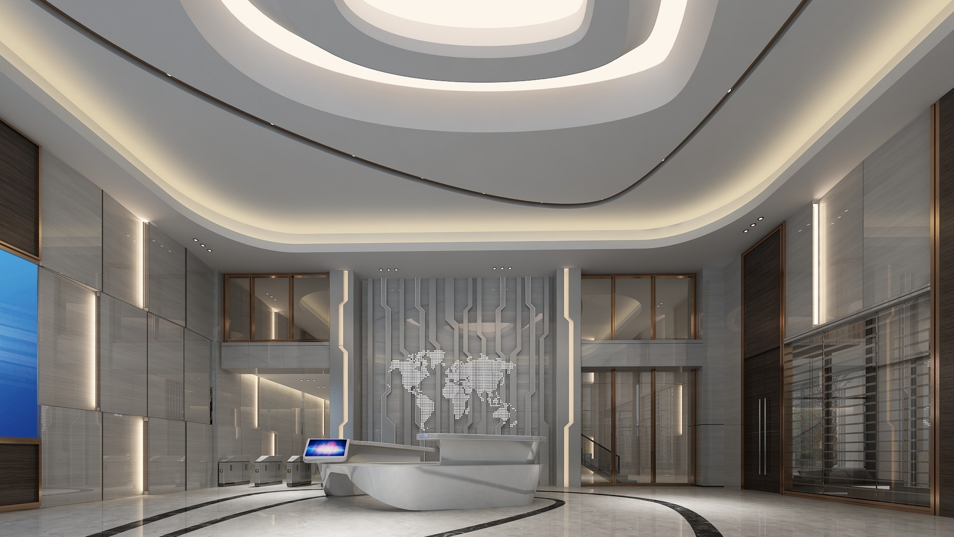 3D Model Office Lobby 22 - TurboSquid 2225373