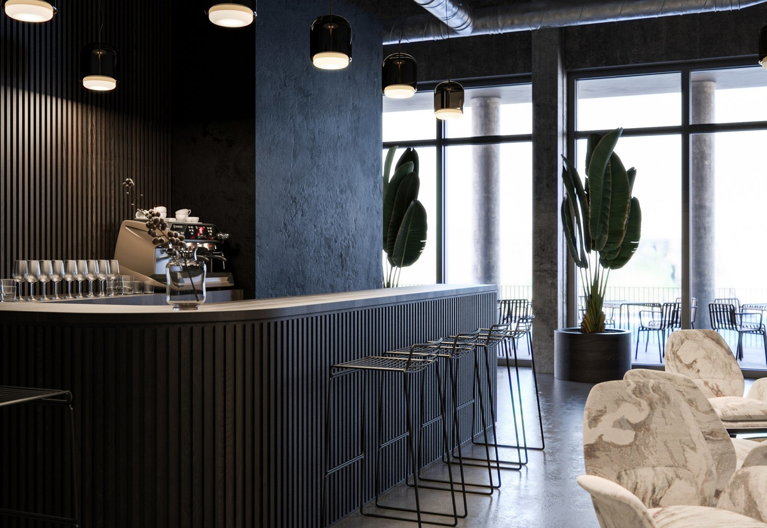 Restaurant Bar Interior Scene 3D - TurboSquid 1715078