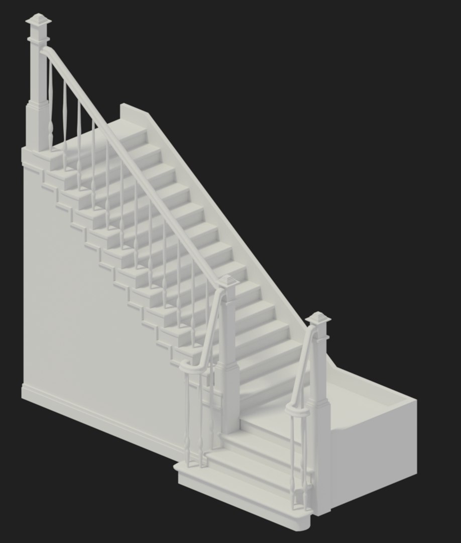 Modern Staircase 3d 3ds
