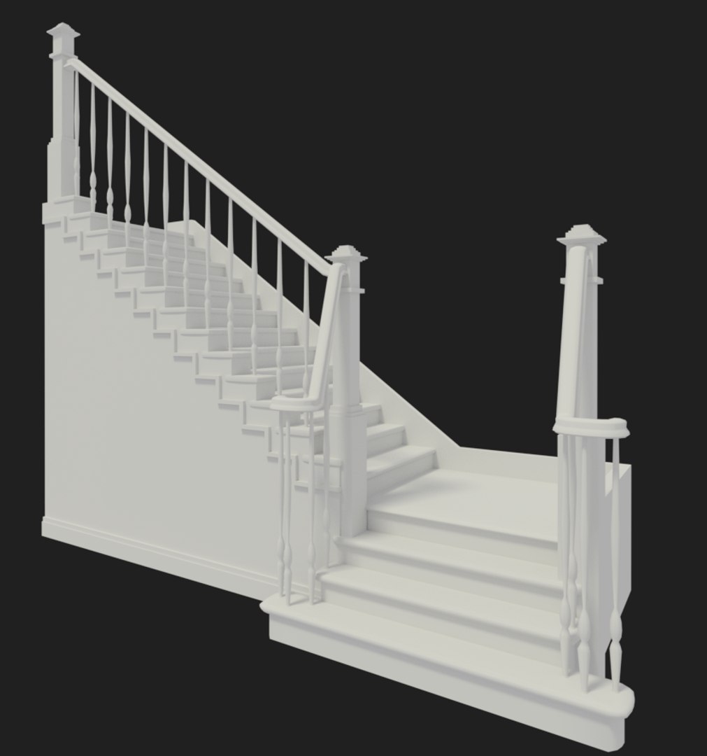 Modern Staircase 3d 3ds