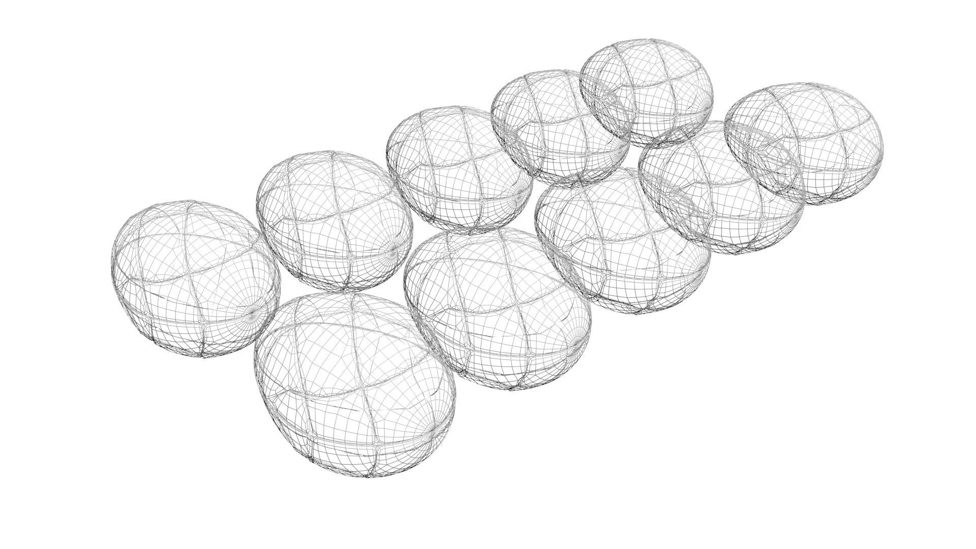 3D Metallic Morph Eggs Set - TurboSquid 1785676