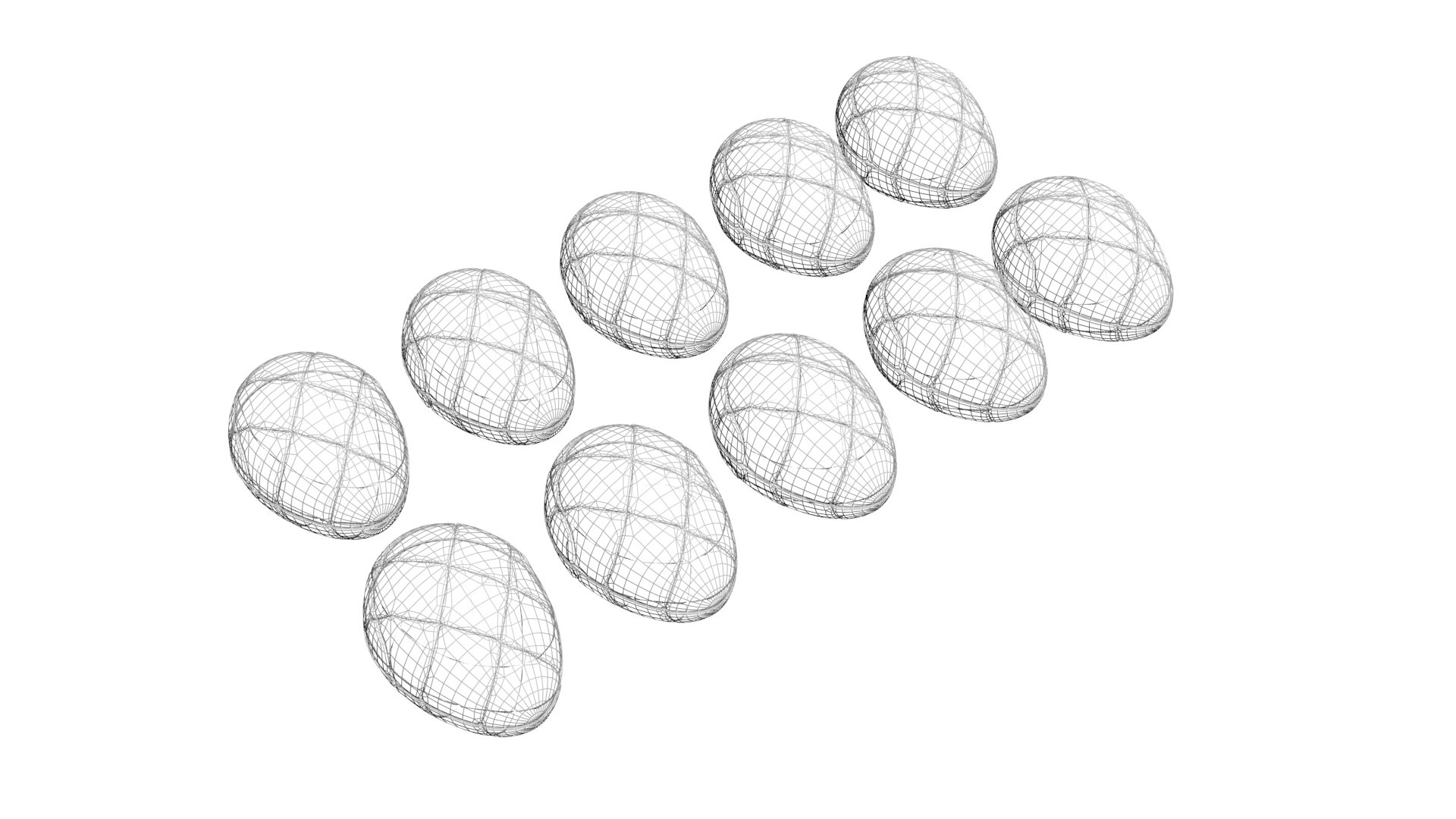 3D Metallic Morph Eggs Set - TurboSquid 1785676