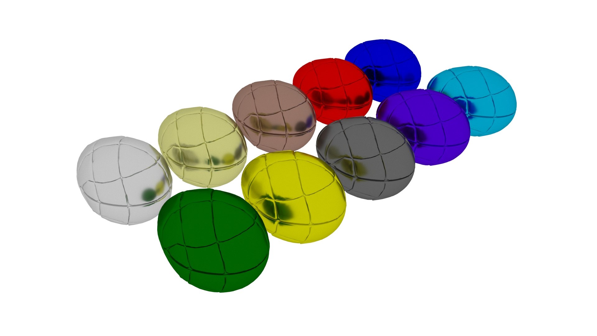 3D Metallic Morph Eggs Set - TurboSquid 1785676