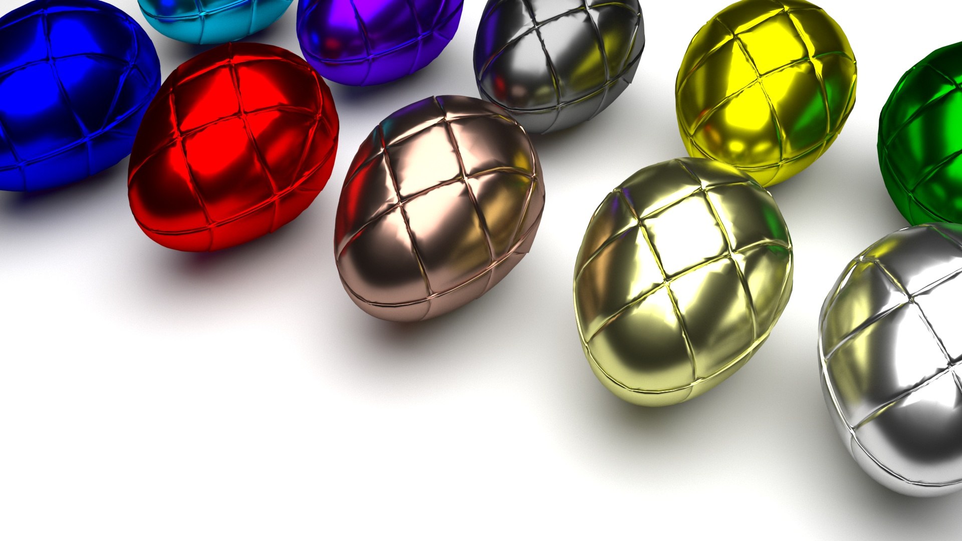 3D Metallic Morph Eggs Set - TurboSquid 1785676