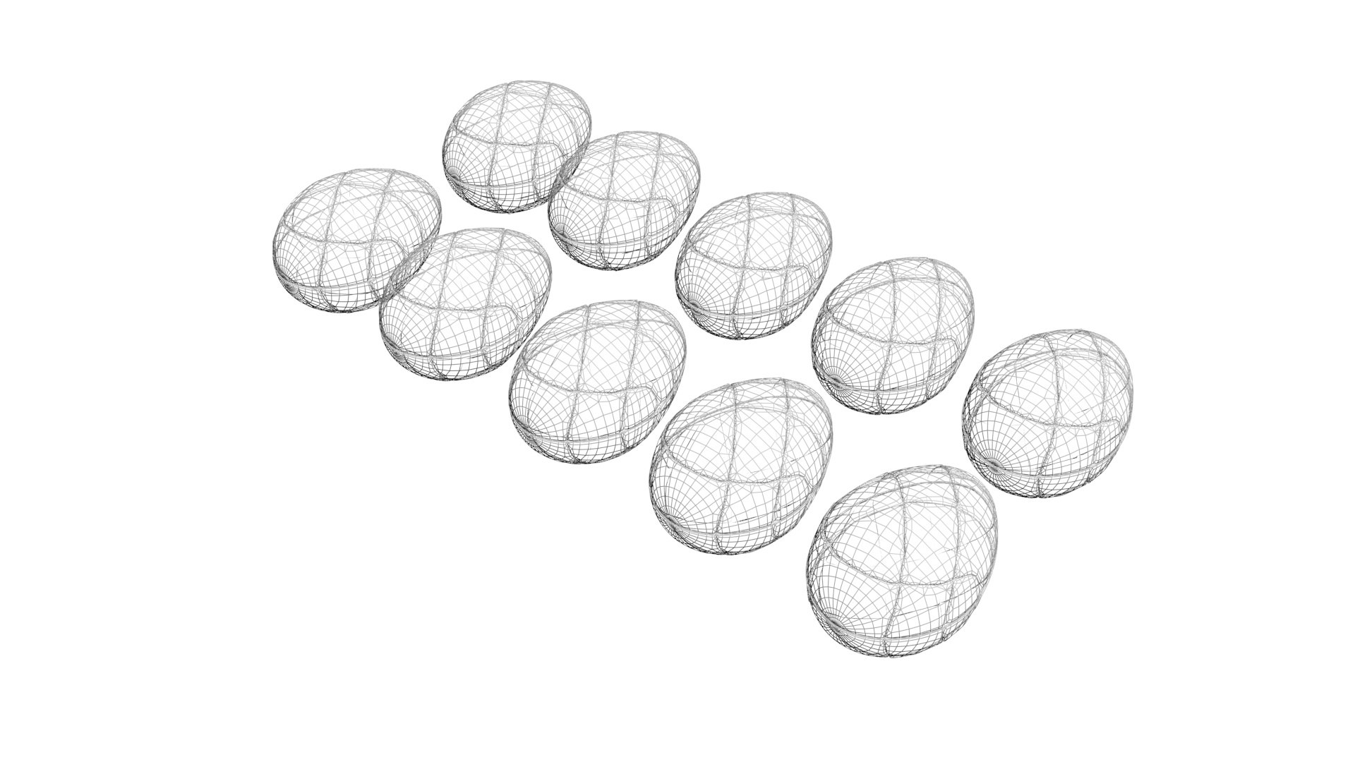 3D Metallic Morph Eggs Set - TurboSquid 1785676