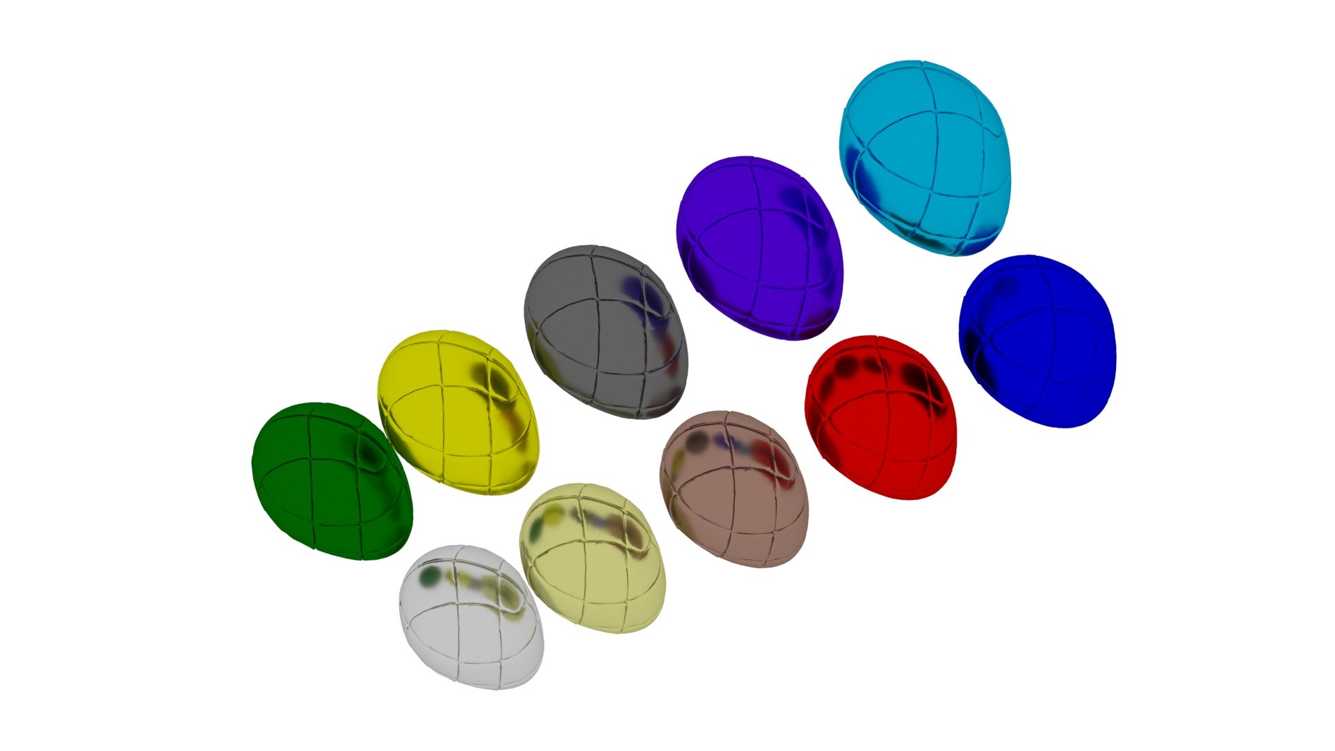 3D Metallic Morph Eggs Set - TurboSquid 1785676