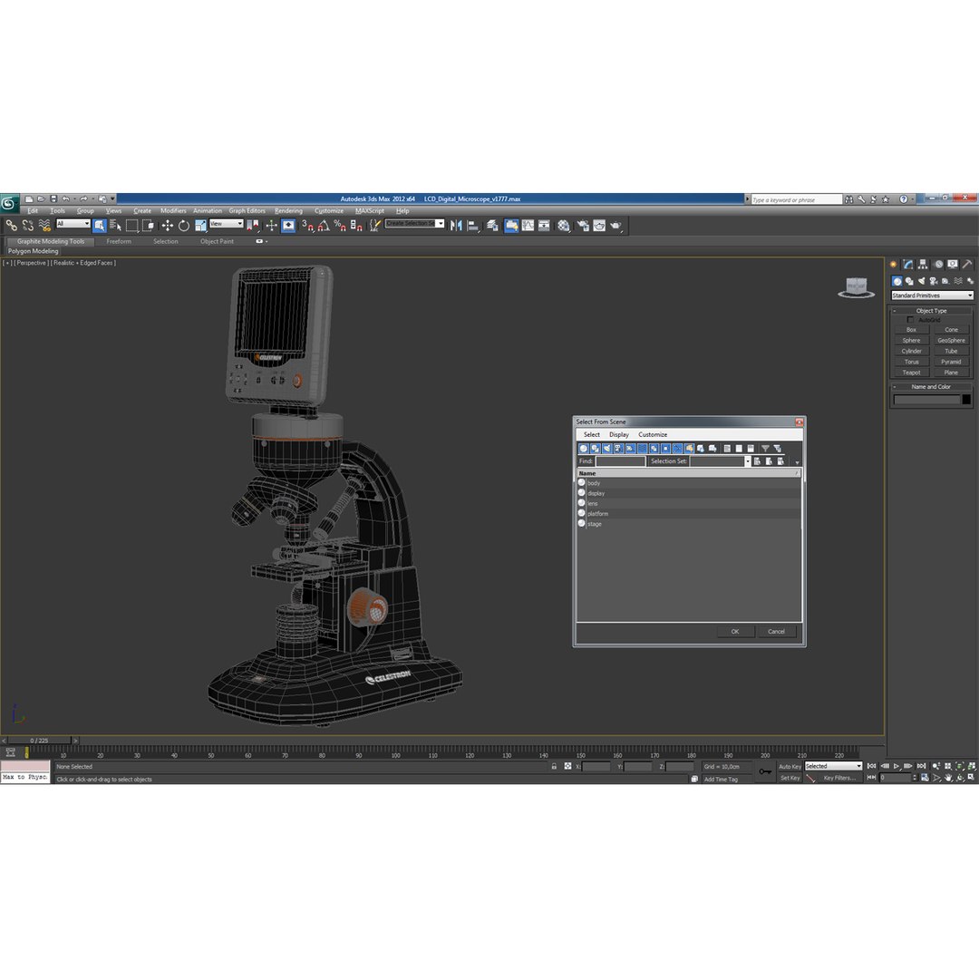 lcd digital microscope 3d model