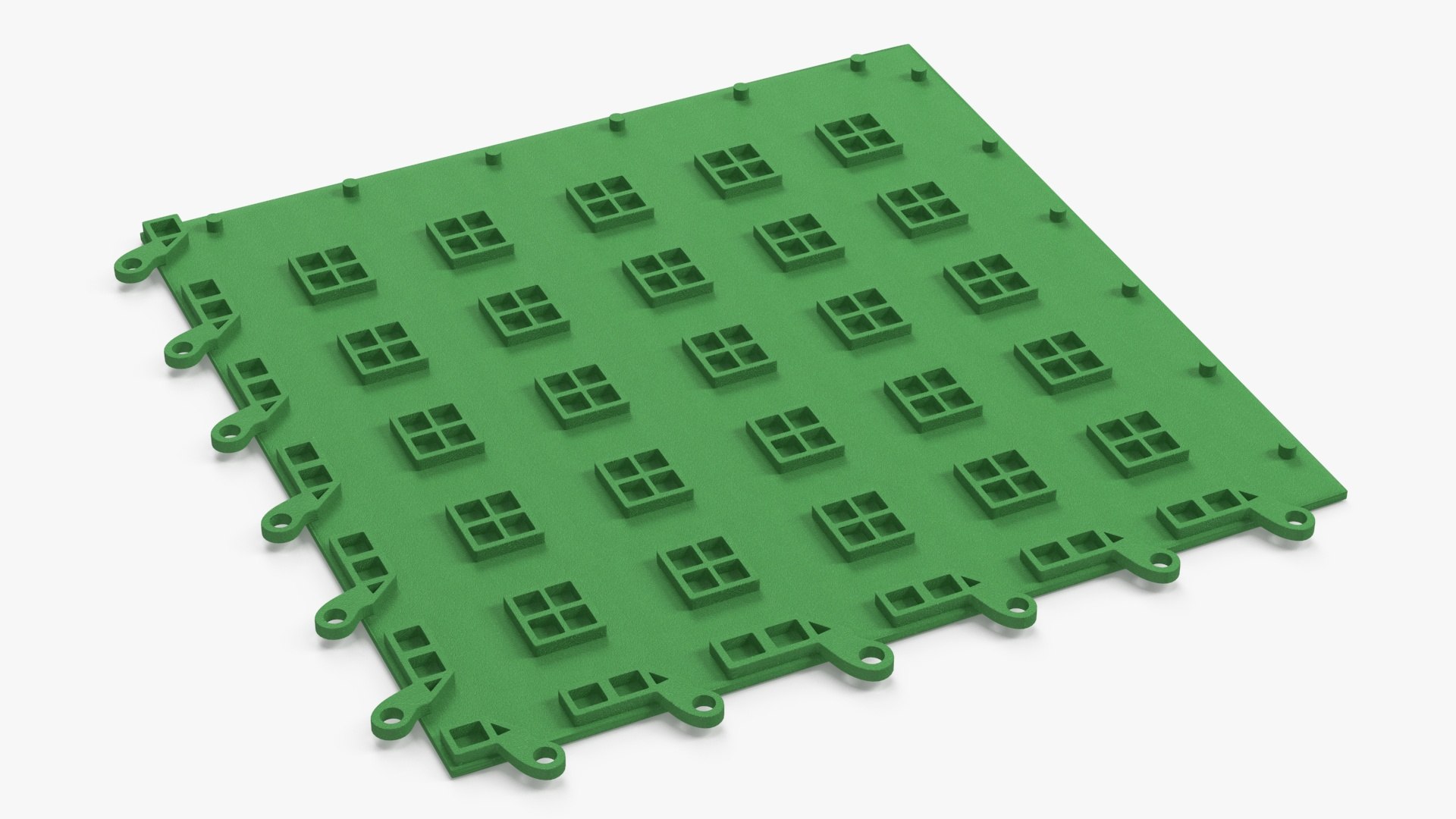 3D Interlocking Floor Mat Piece Green Model - TurboSquid 2234505