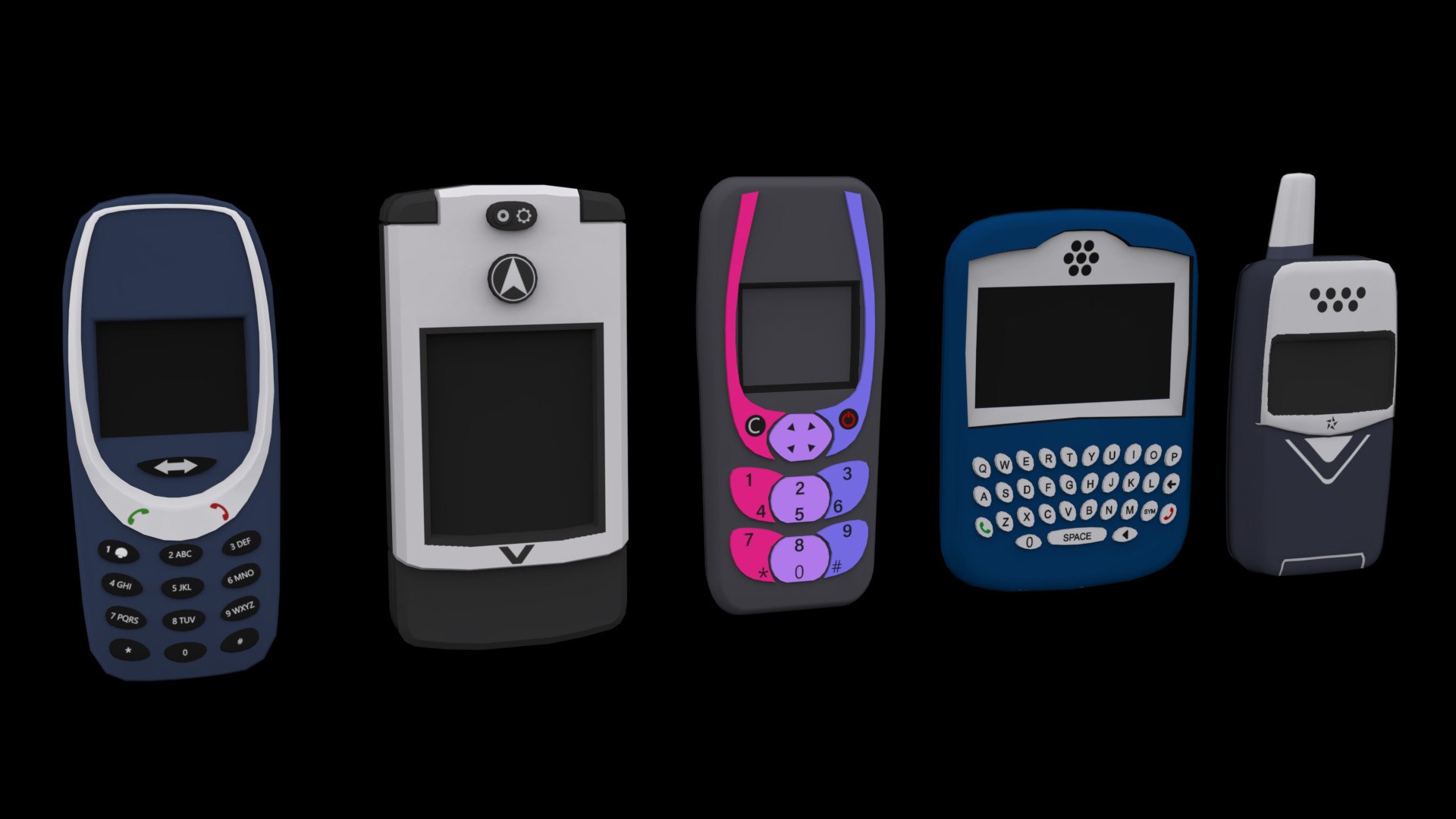 Phone Pack Low Poly 3D Model - TurboSquid 2024009