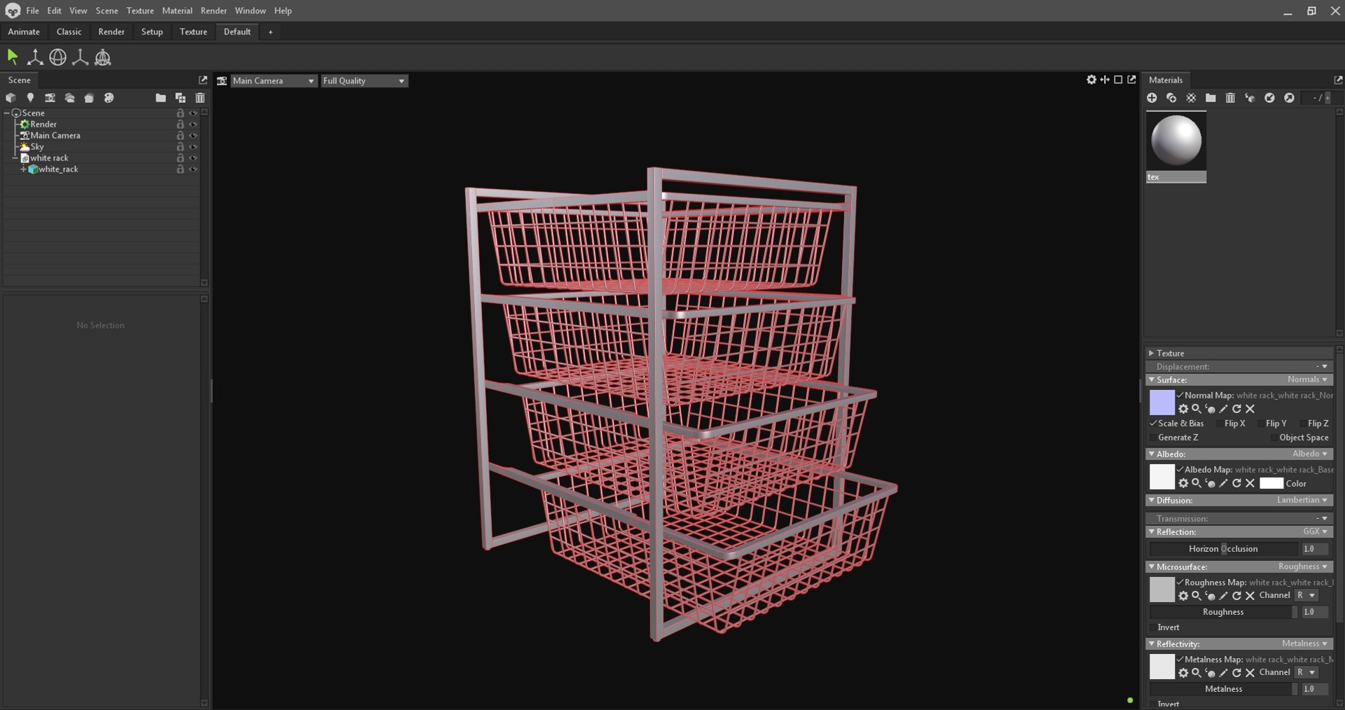 3D Model Pull Out Kitchen Wire Rack Basket - TurboSquid 2304928