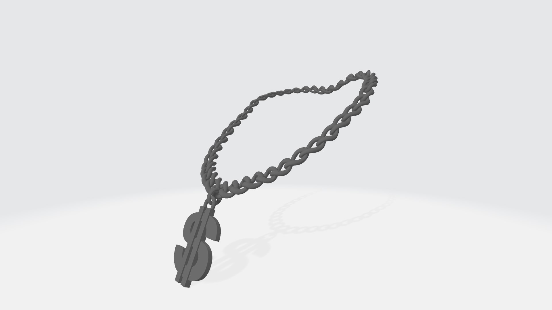 Dollar Necklace 3D Model - TurboSquid 1891979