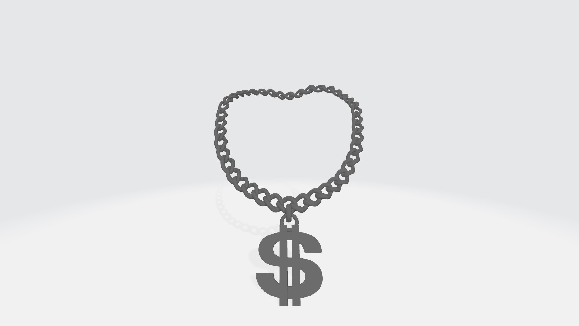 Dollar Necklace 3D Model - TurboSquid 1891979