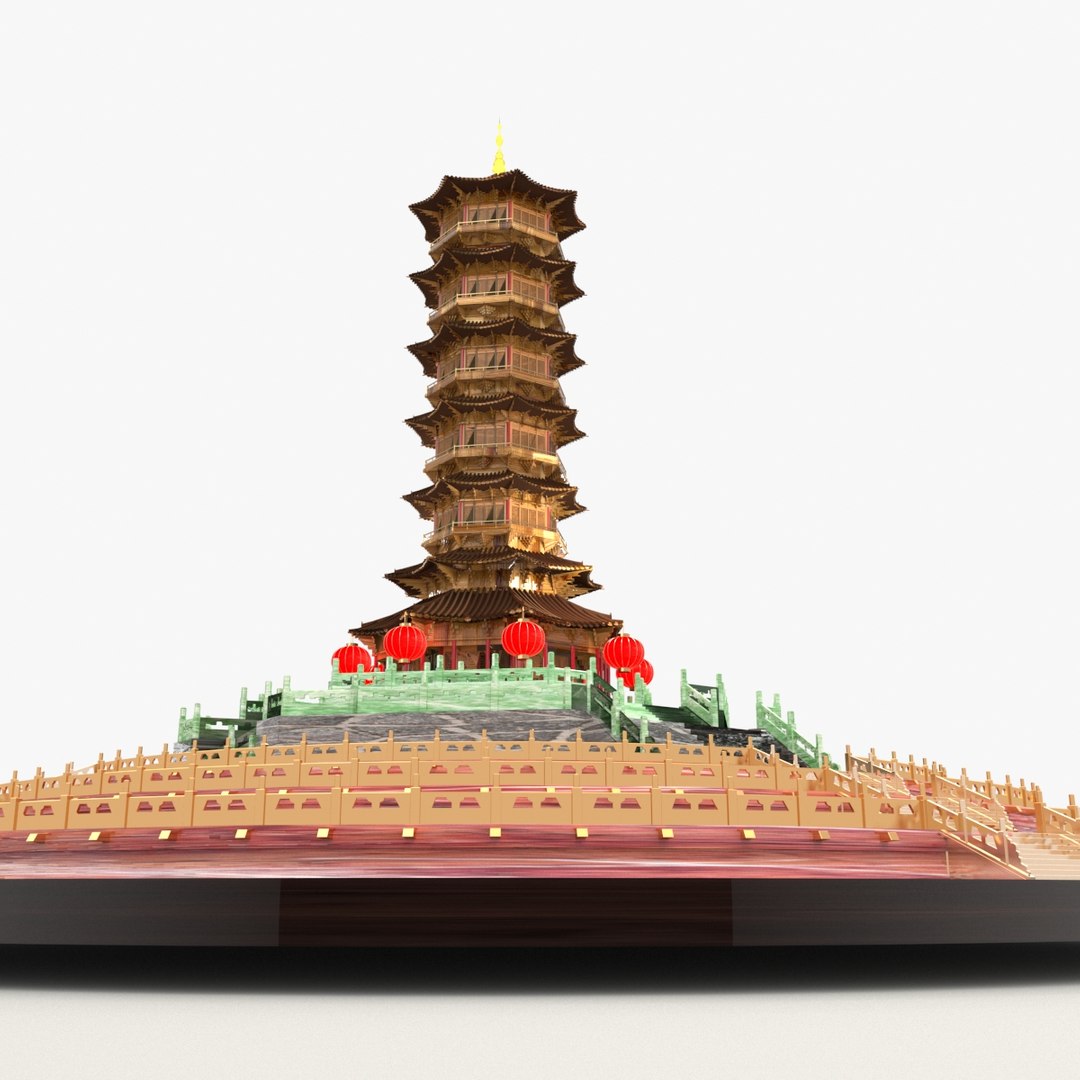 3D model Chinese ancient tower - TurboSquid 1850992