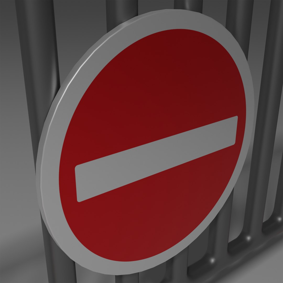 3D Stop Fence - TurboSquid 2205014