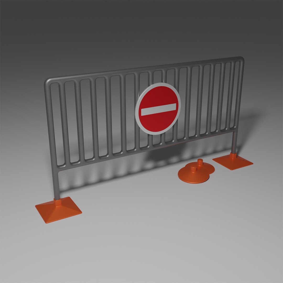 3D Stop Fence - TurboSquid 2205014