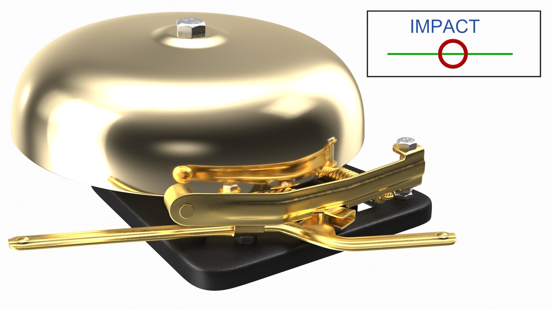 Brass boxing bell rigged model - TurboSquid 1702991