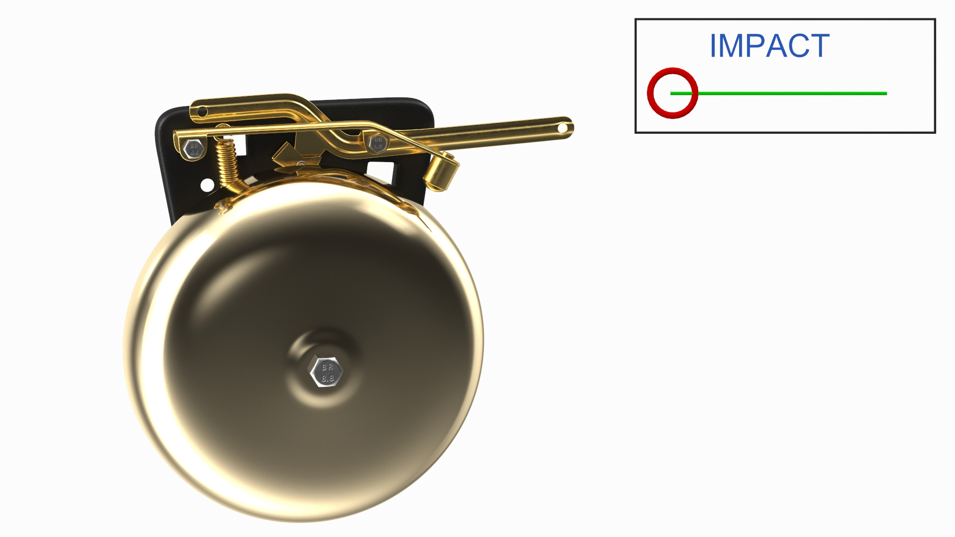 Brass boxing bell rigged model - TurboSquid 1702991