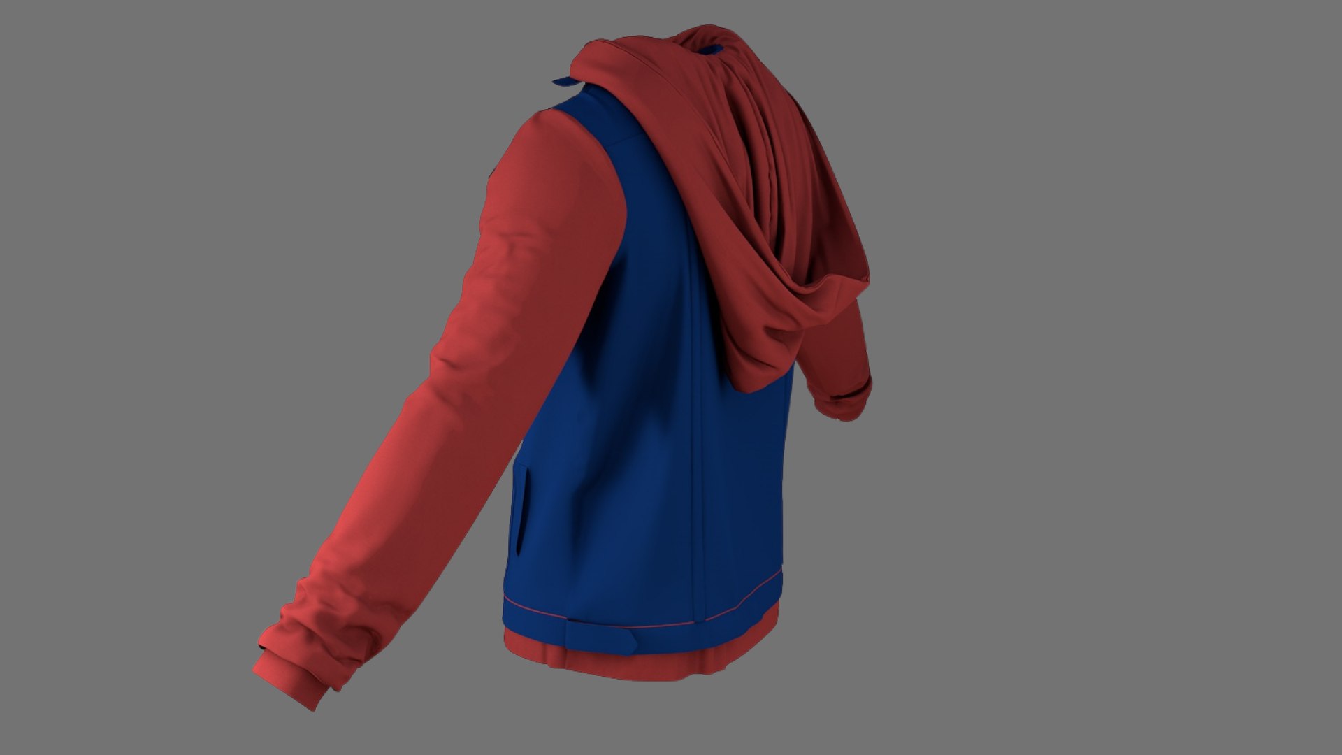 3D Mens Hoddie Dual Tone Model - TurboSquid 1813553