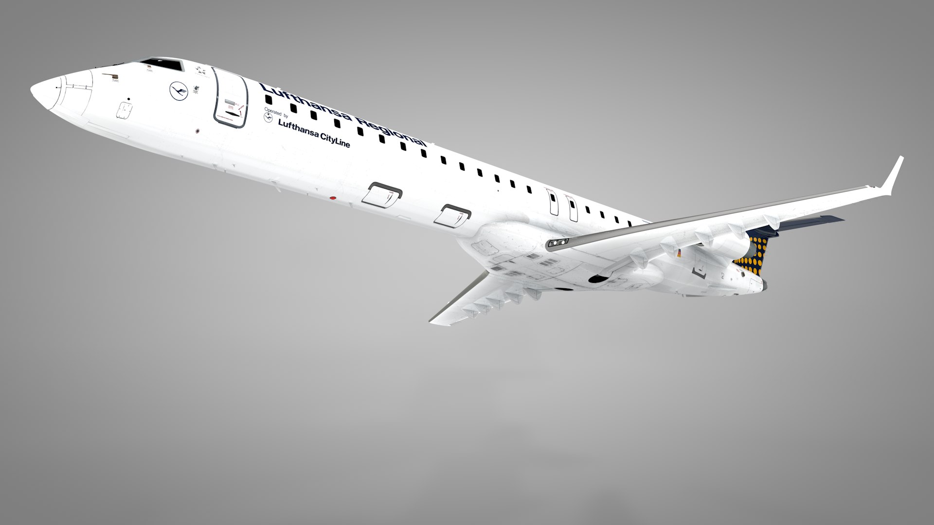 3D Model Lufthansa BOMBARDIER CRJ 900 L2115 - TurboSquid 2204879