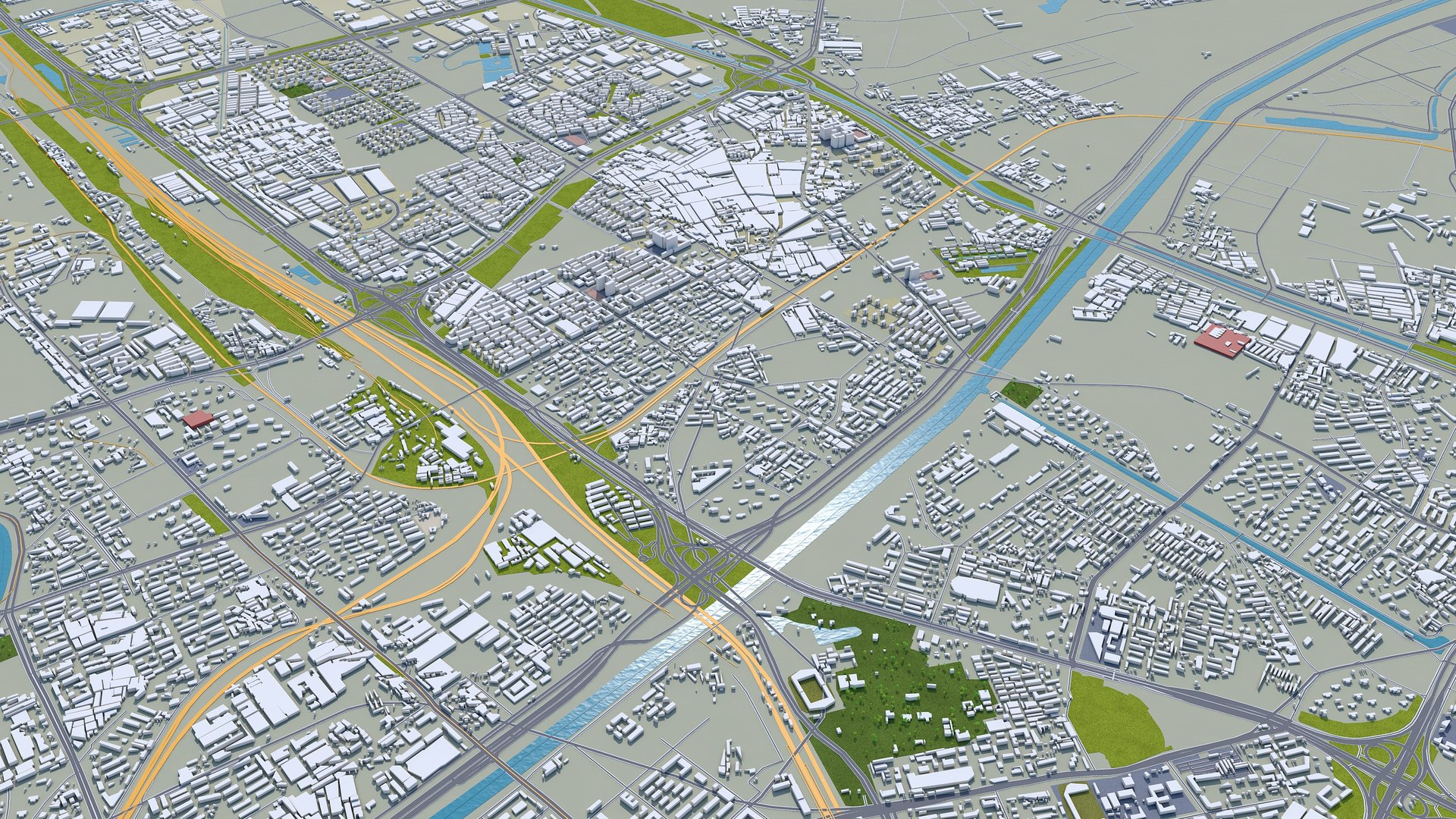 3D city area building model - TurboSquid 1669841