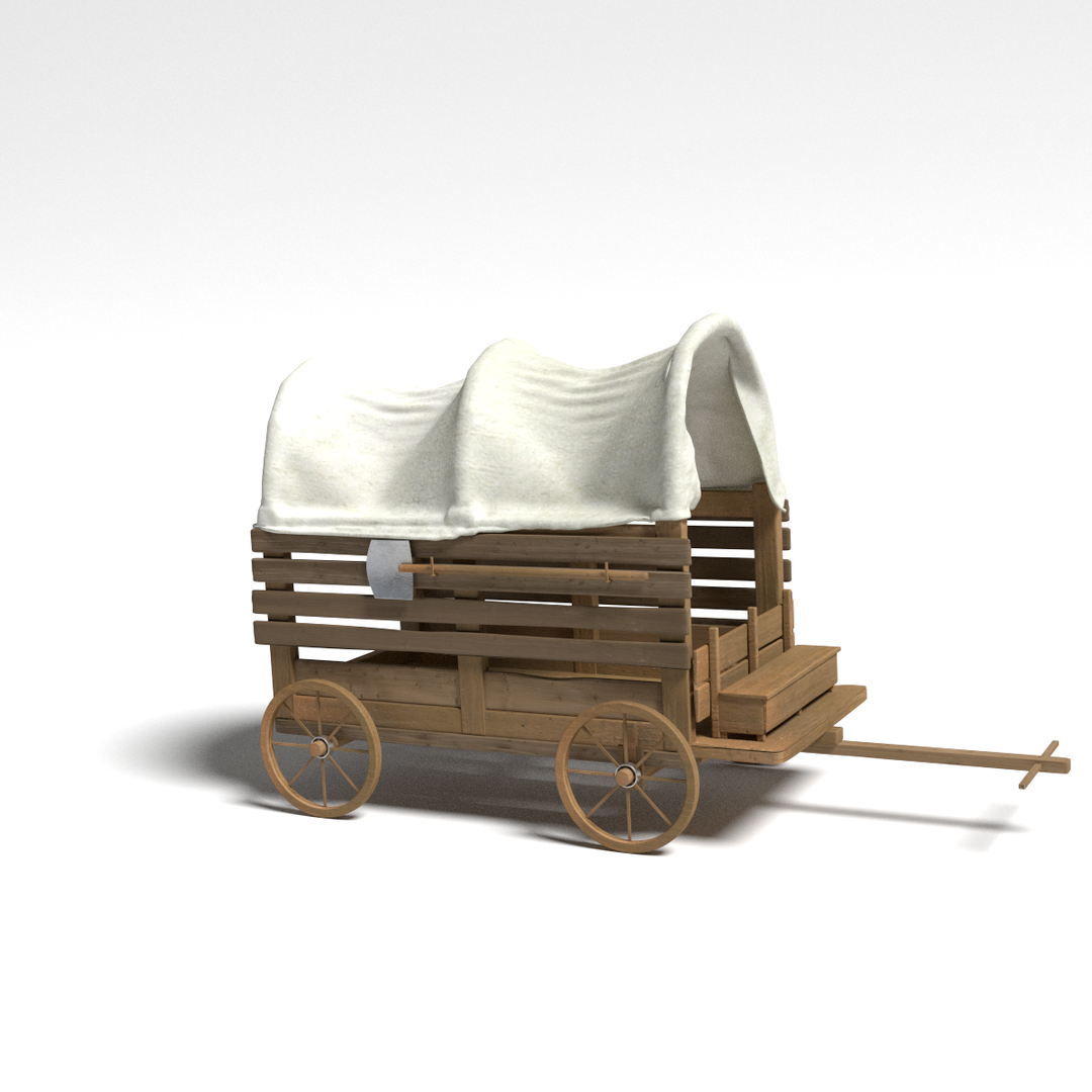 3d Old Western Wagon