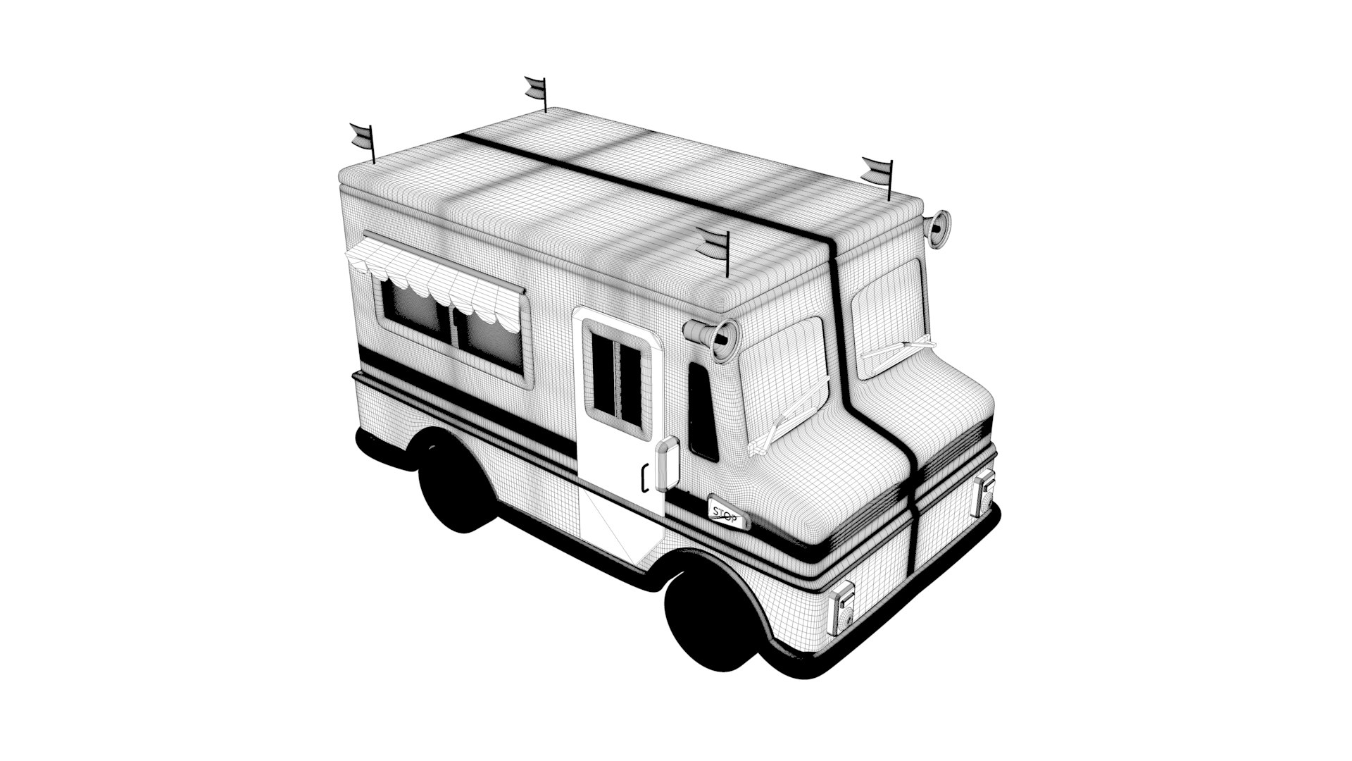 Ice Cream Truck 3d Turbosquid 2063111