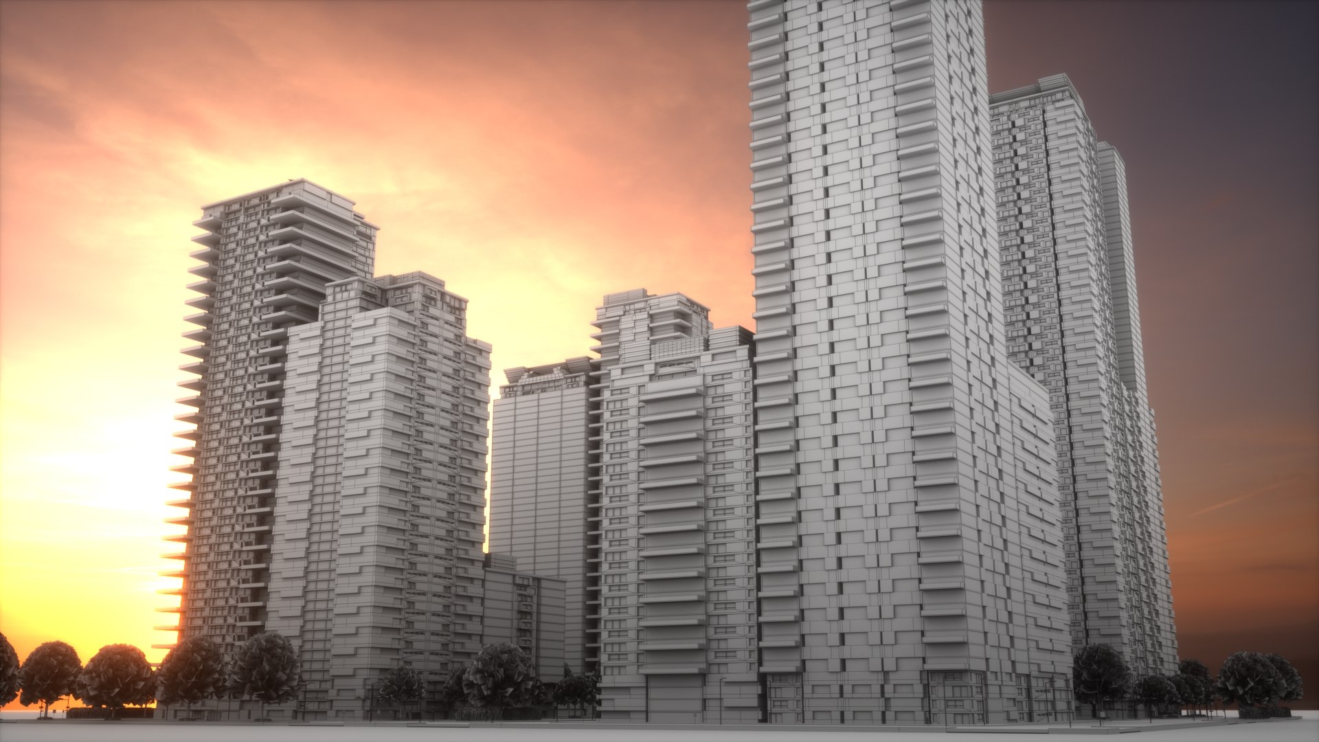 City Block Type B02 3D Model - TurboSquid 2092332