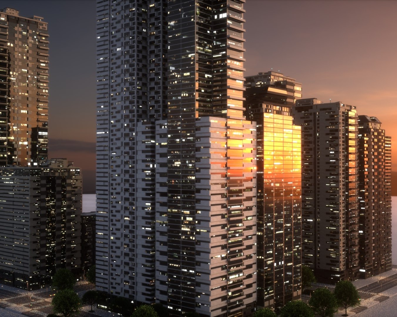 City Block Type B02 3D Model - TurboSquid 2092332