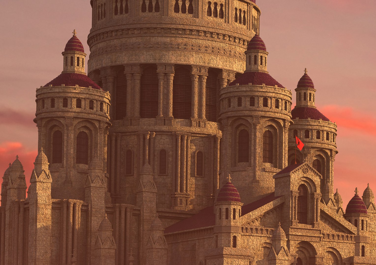 3D Fantasy Dome Castle Environment Model - TurboSquid 1834827