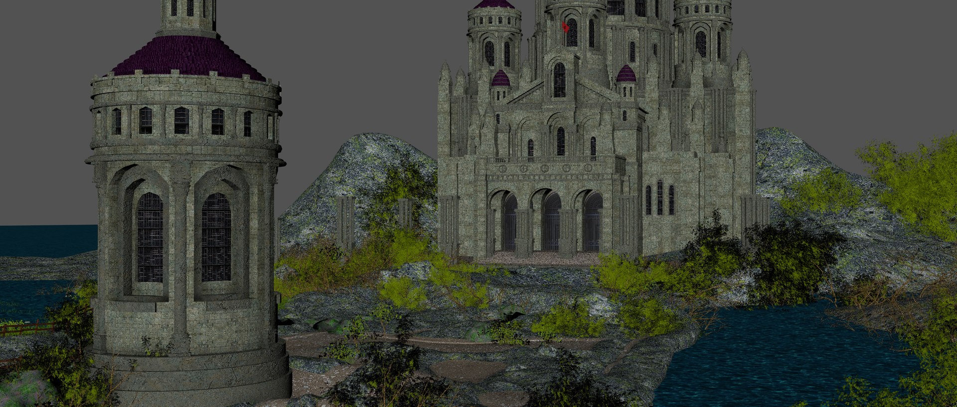 3D Fantasy Dome Castle Environment Model - TurboSquid 1834827