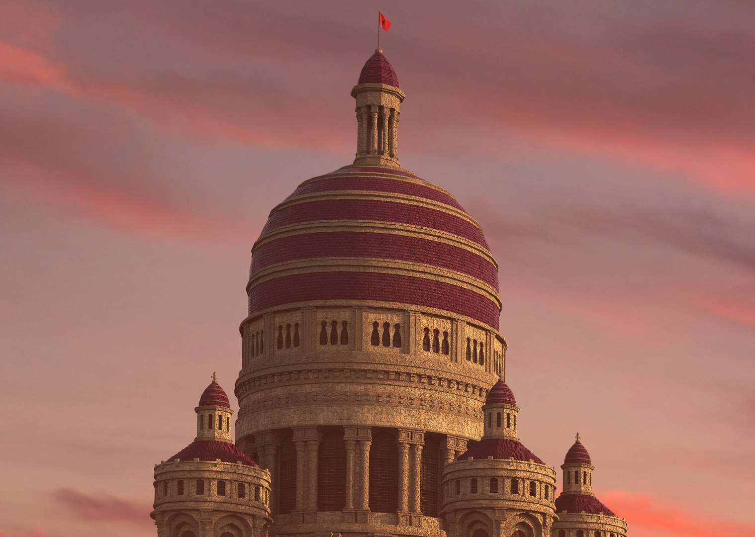 3D Fantasy Dome Castle Environment Model - TurboSquid 1834827