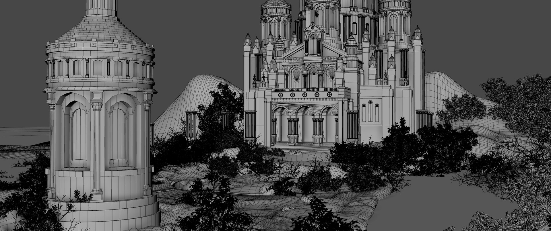 3D Fantasy Dome Castle Environment Model - TurboSquid 1834827