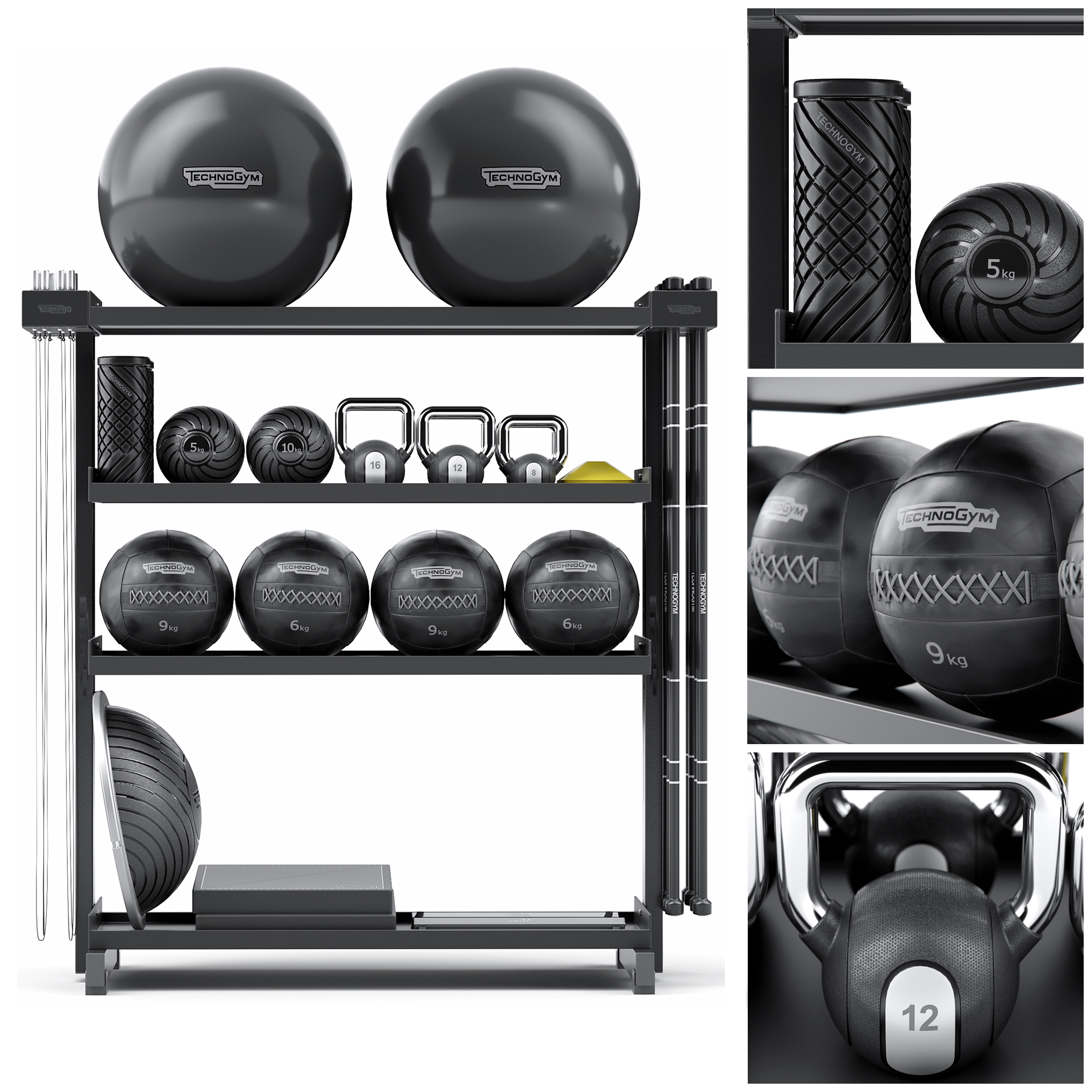 Fitness set technogym skilltools 3D model - TurboSquid 1701178