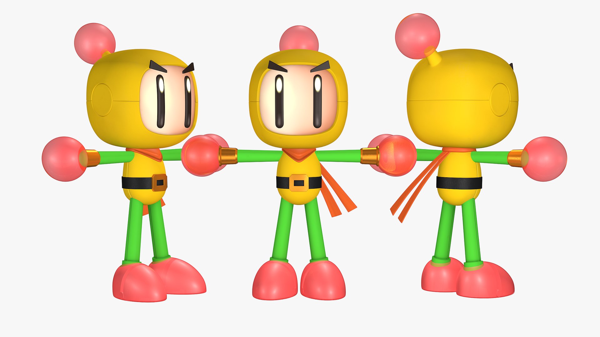 Yellow Bomberman Smashified Character 8K 3D model - TurboSquid 2155639