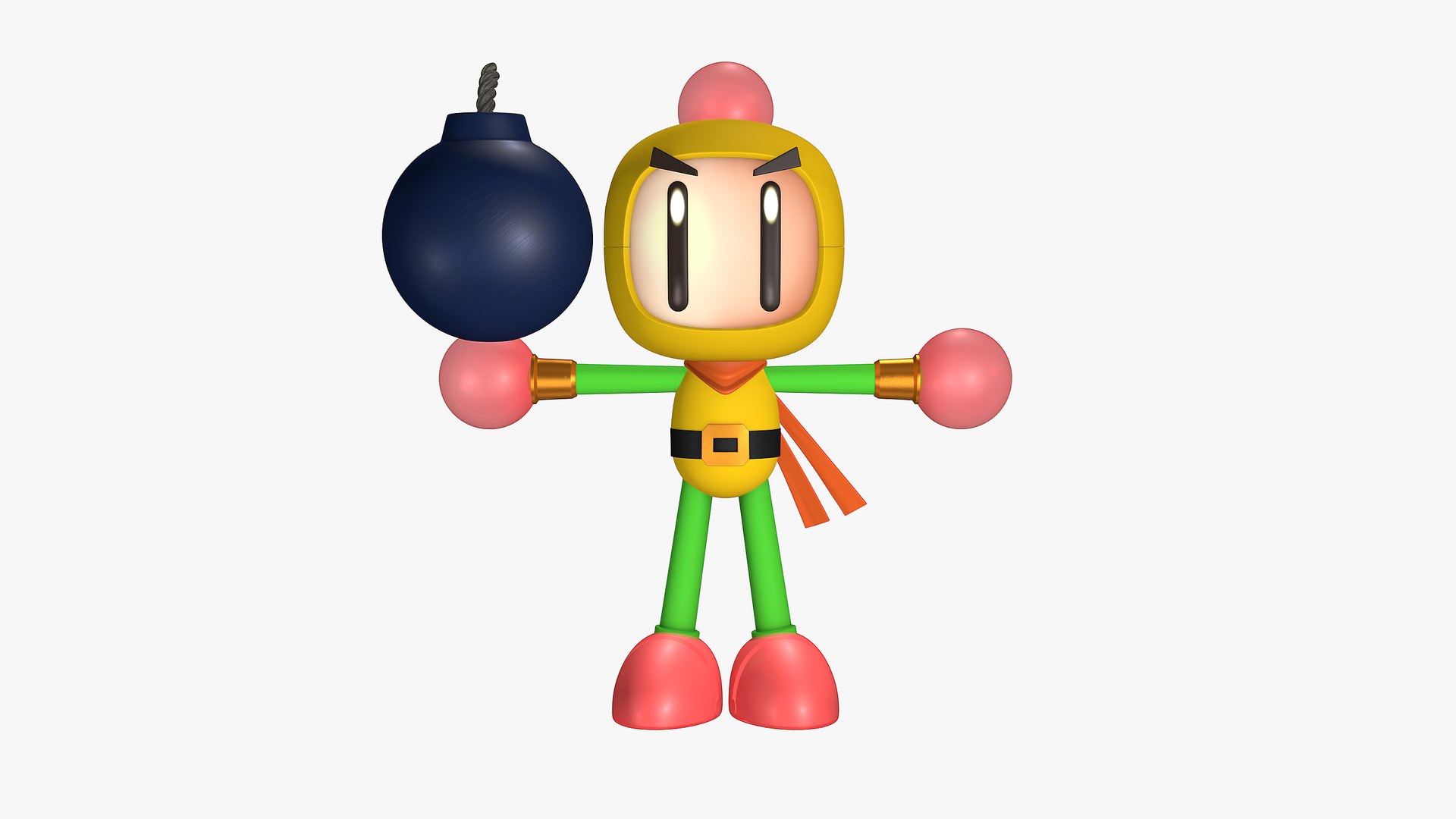 Yellow Bomberman Smashified Character 8K 3D model - TurboSquid 2155639