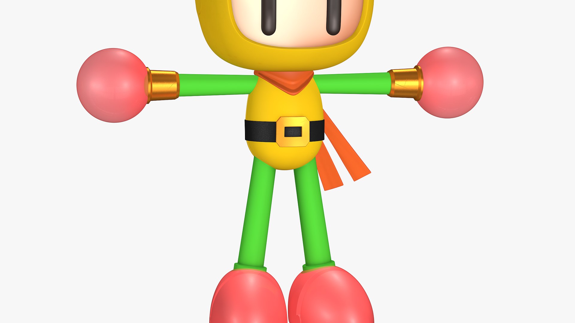 Yellow Bomberman Smashified Character 8K 3D model - TurboSquid 2155639