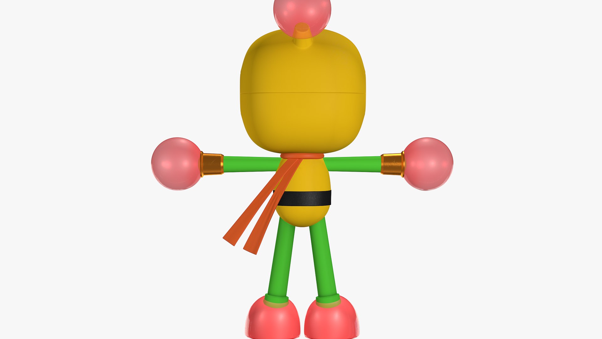 Yellow Bomberman Smashified Character 8k 3d Model Turbosquid 2155639