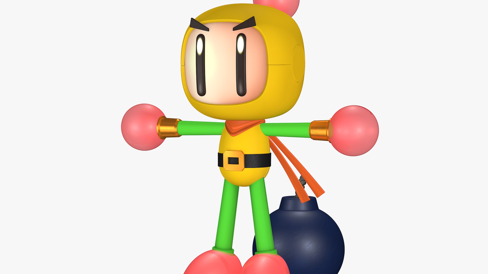 Yellow Bomberman Smashified Character 8K 3D model - TurboSquid 2155639