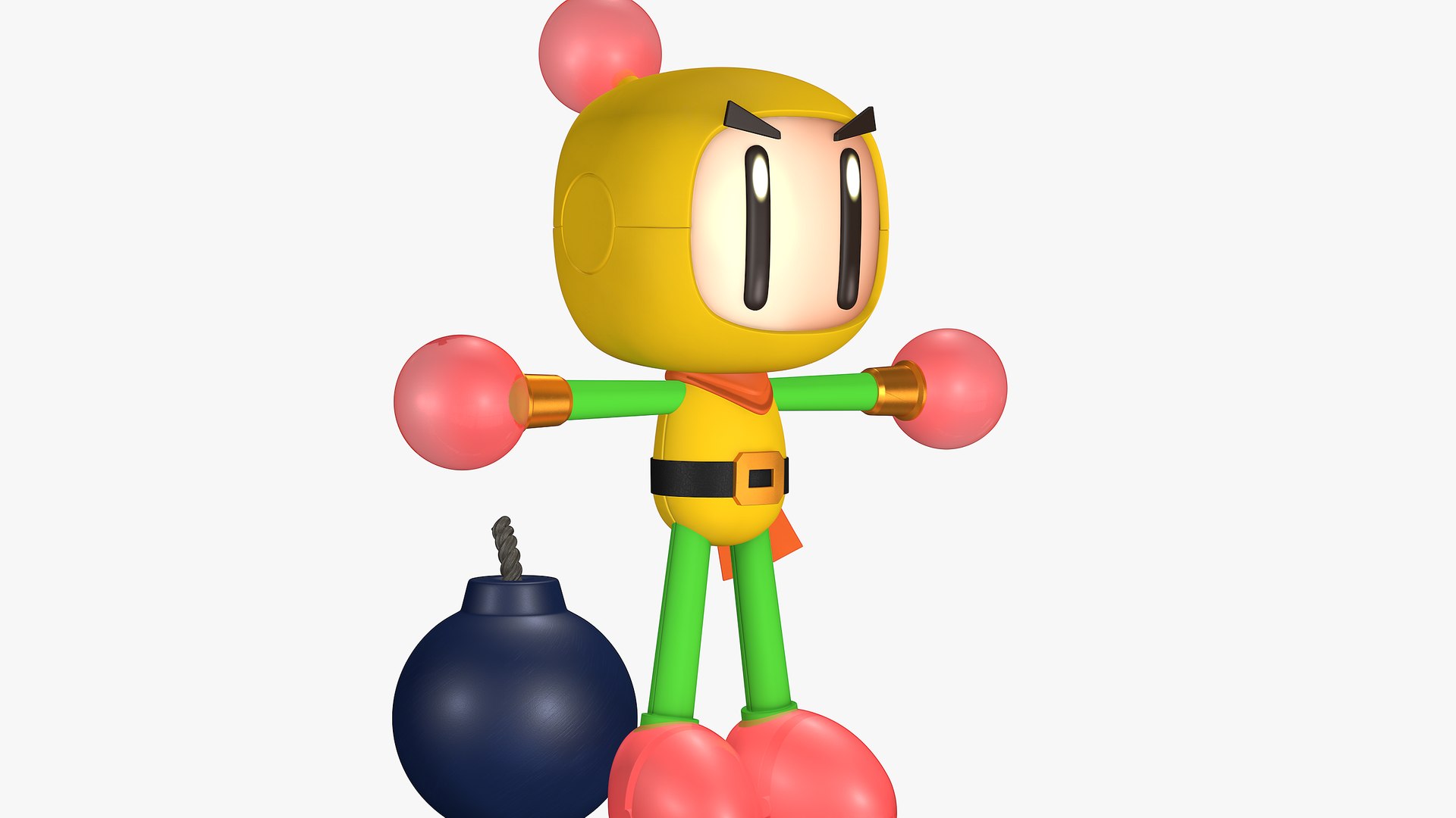 Yellow Bomberman Smashified Character 8K 3D model - TurboSquid 2155639