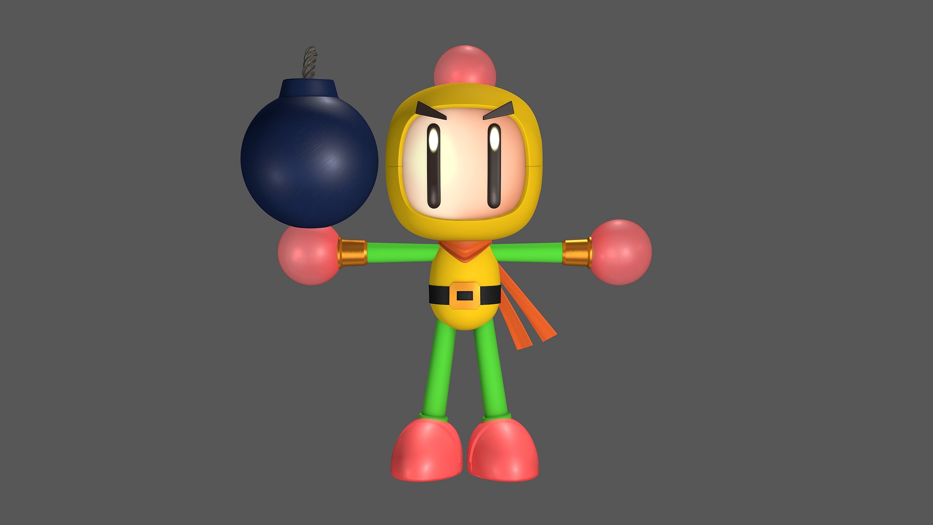 Yellow Bomberman Smashified Character 8K 3D model - TurboSquid 2155639